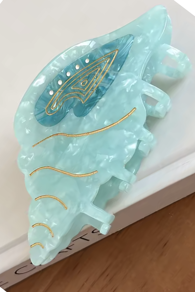 Conch Hair Claw - Turquoise